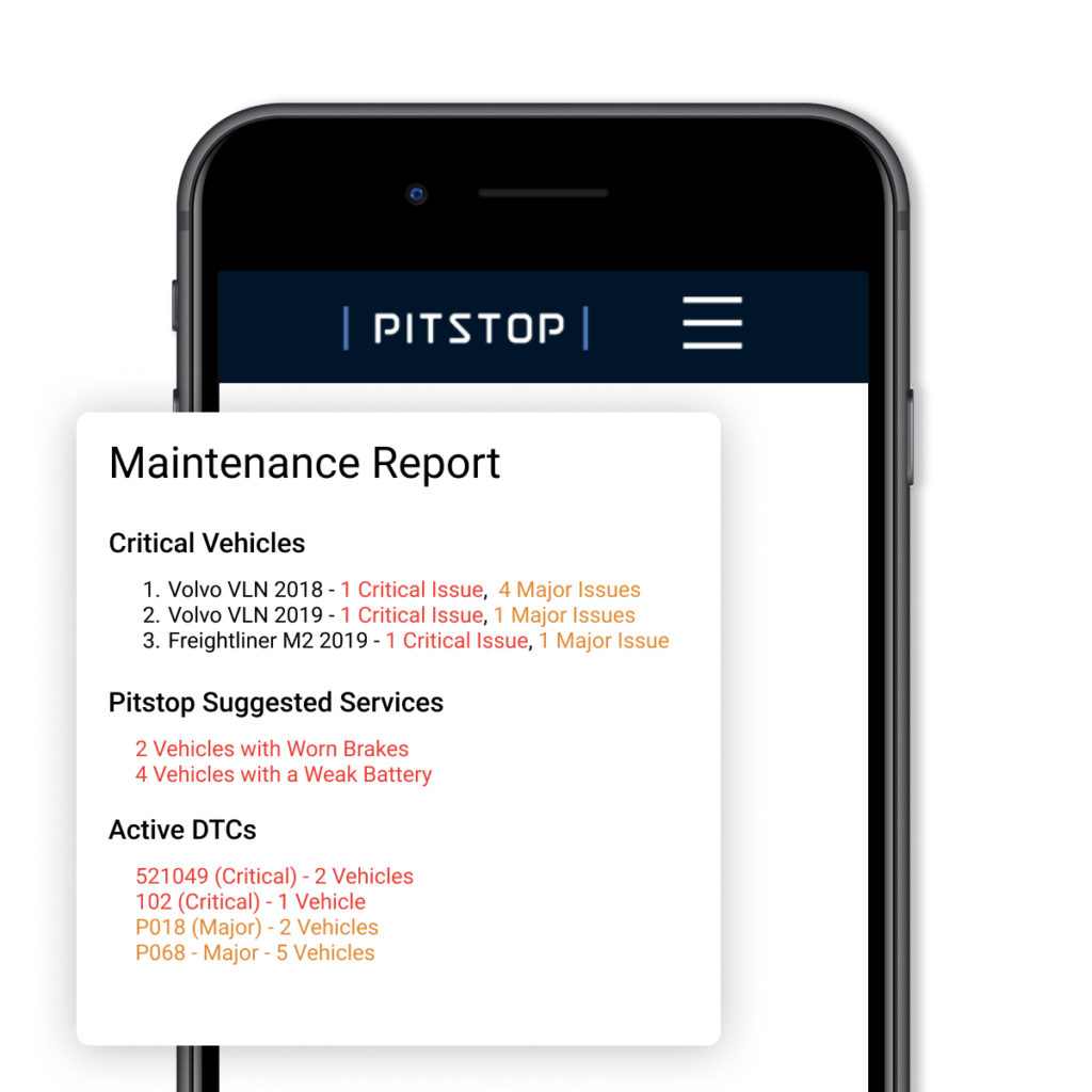 Customized Reporting - Pitstop